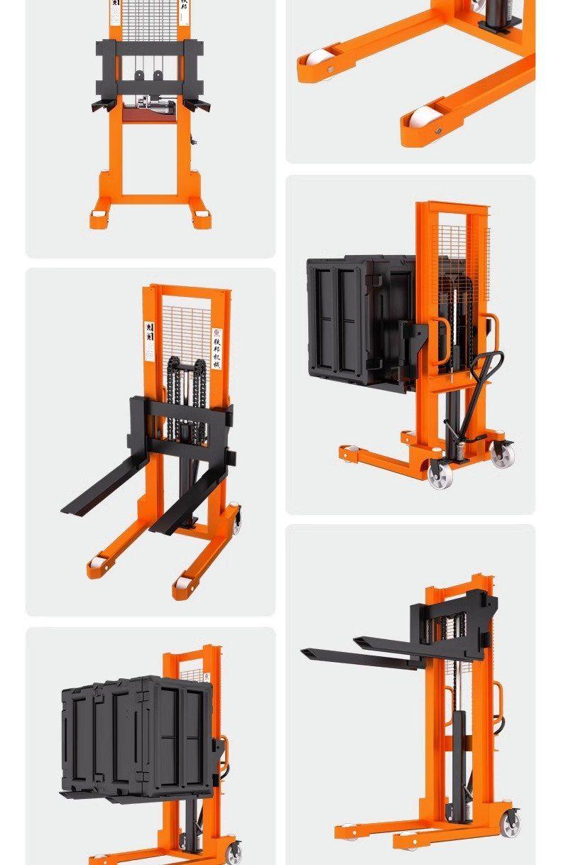 Stacker, manual forklift, hydraulic lift, small trolley, 2-ton and 3 ...