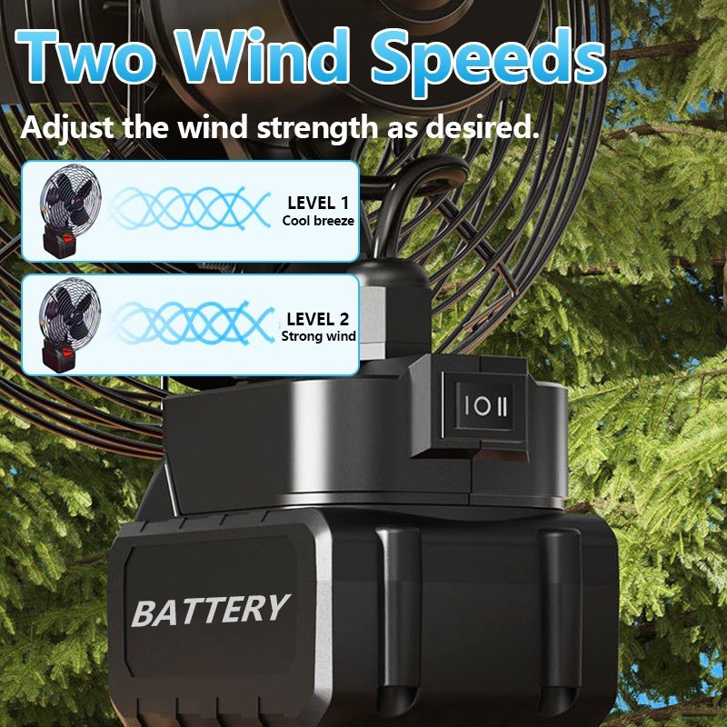 🔥8 Inch Portable Camping Fan Cordless Kipas Rechargeable Strong Wind ...