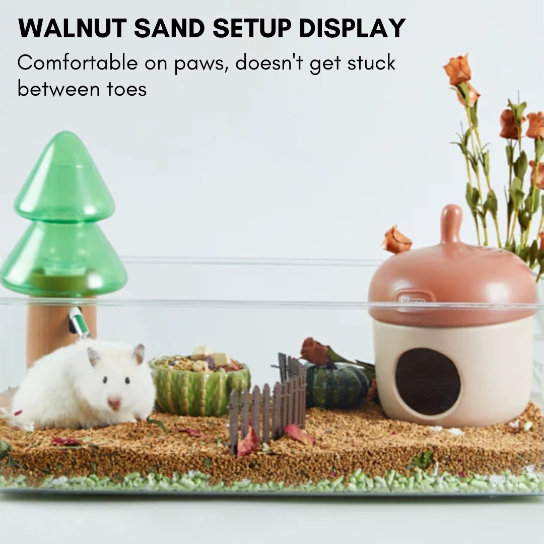 YEE Hamster Bedding 2.5kg Walnut Sand Hamster cage litter sand hedgehog ...