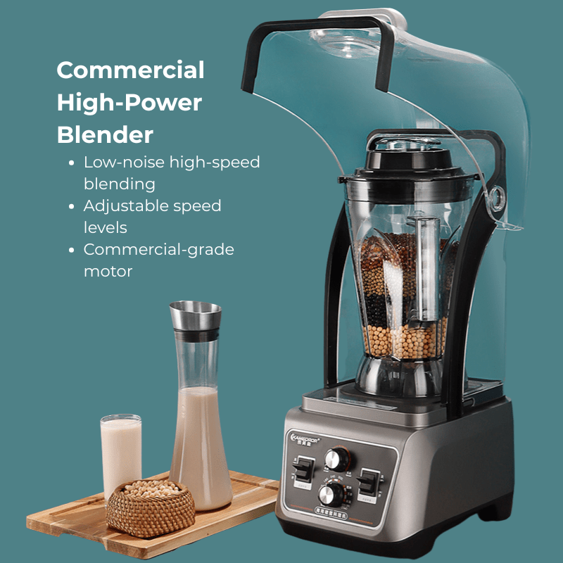 【Commercial 2.5L High-Power Blender with Soundproof Cover】– 2200W Pure ...
