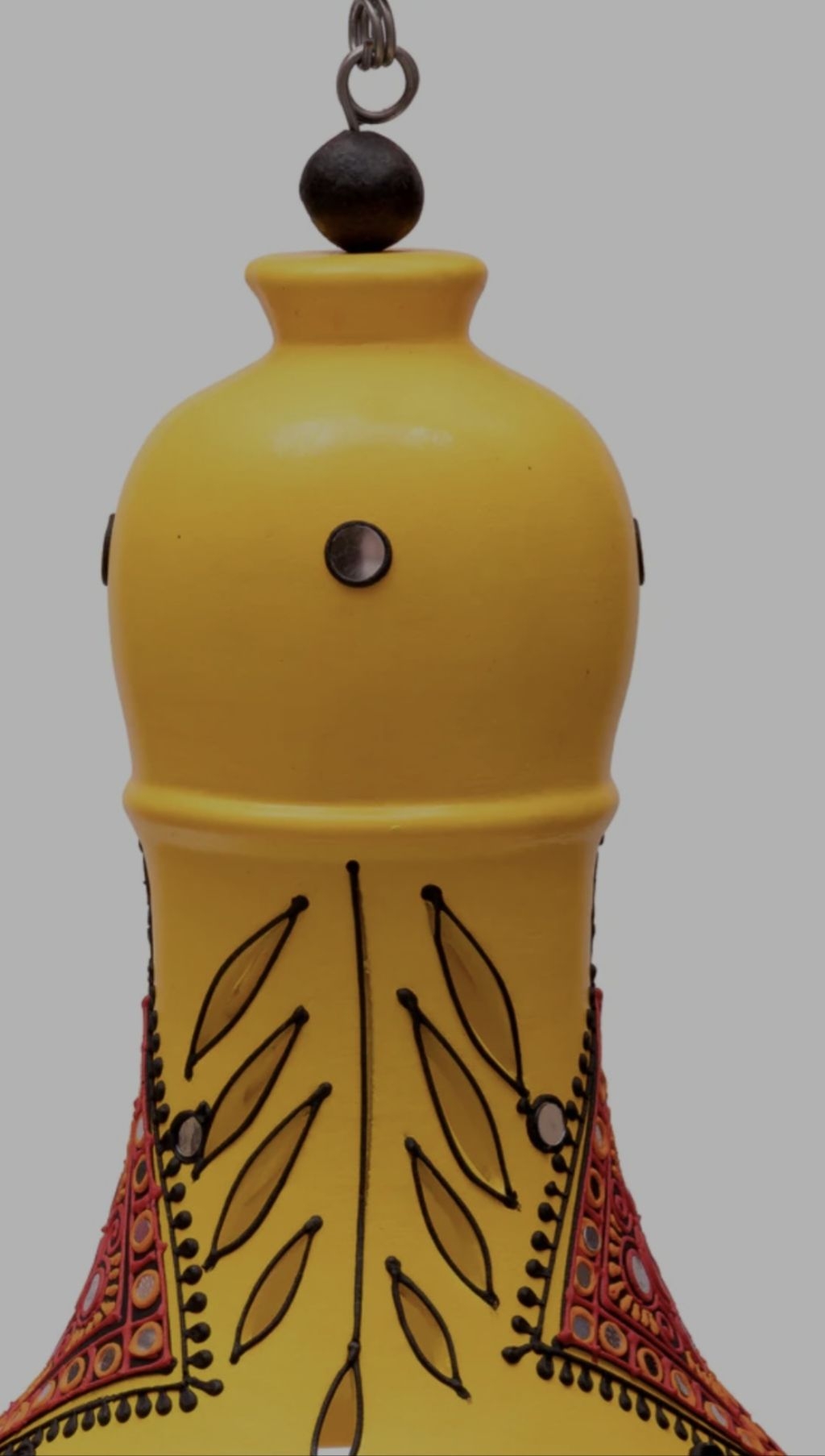 Terracotta clay Handpainted color Hanging Bell for Home, Balcony ...