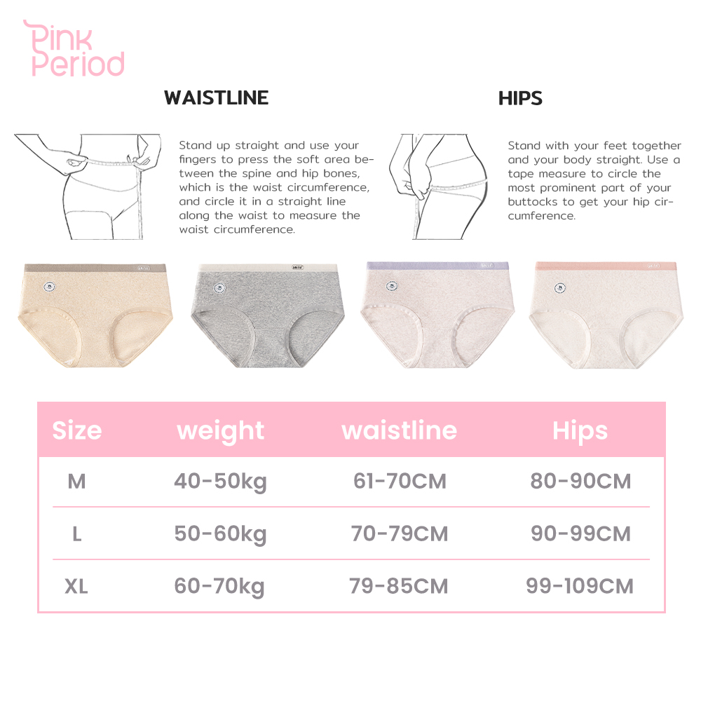 Pink Period Low Waisted Panties Seluar Dalam Wanita Seamless Women ...