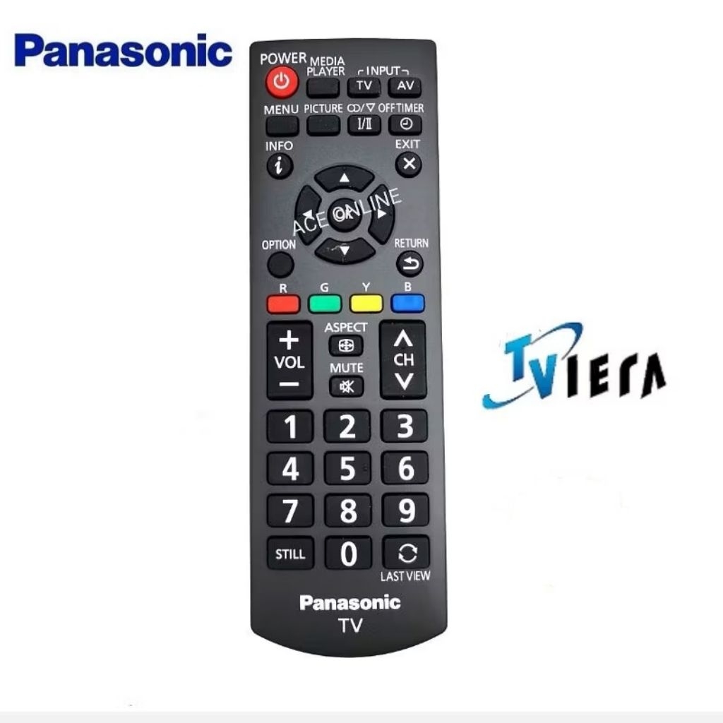 Panasonic Viera LCD / LED / TV Remote Control N2QAYB000823 With Media ...