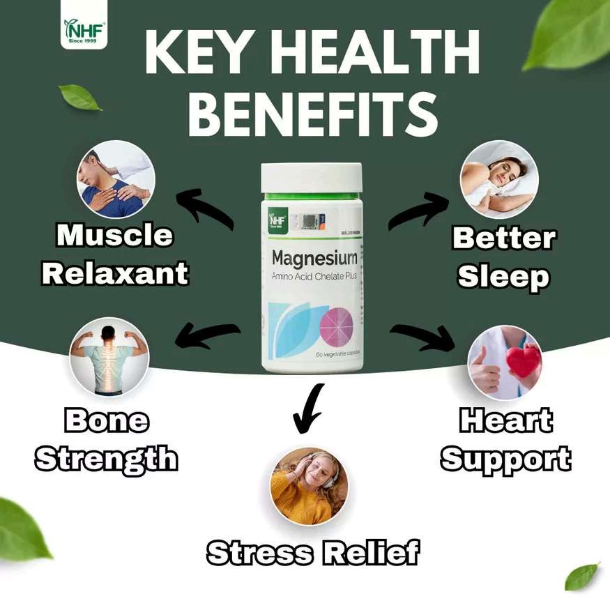 NHF Magnesium Amino Acid Bi-Glycinate Chelate Plus (10/60 Capsules ...