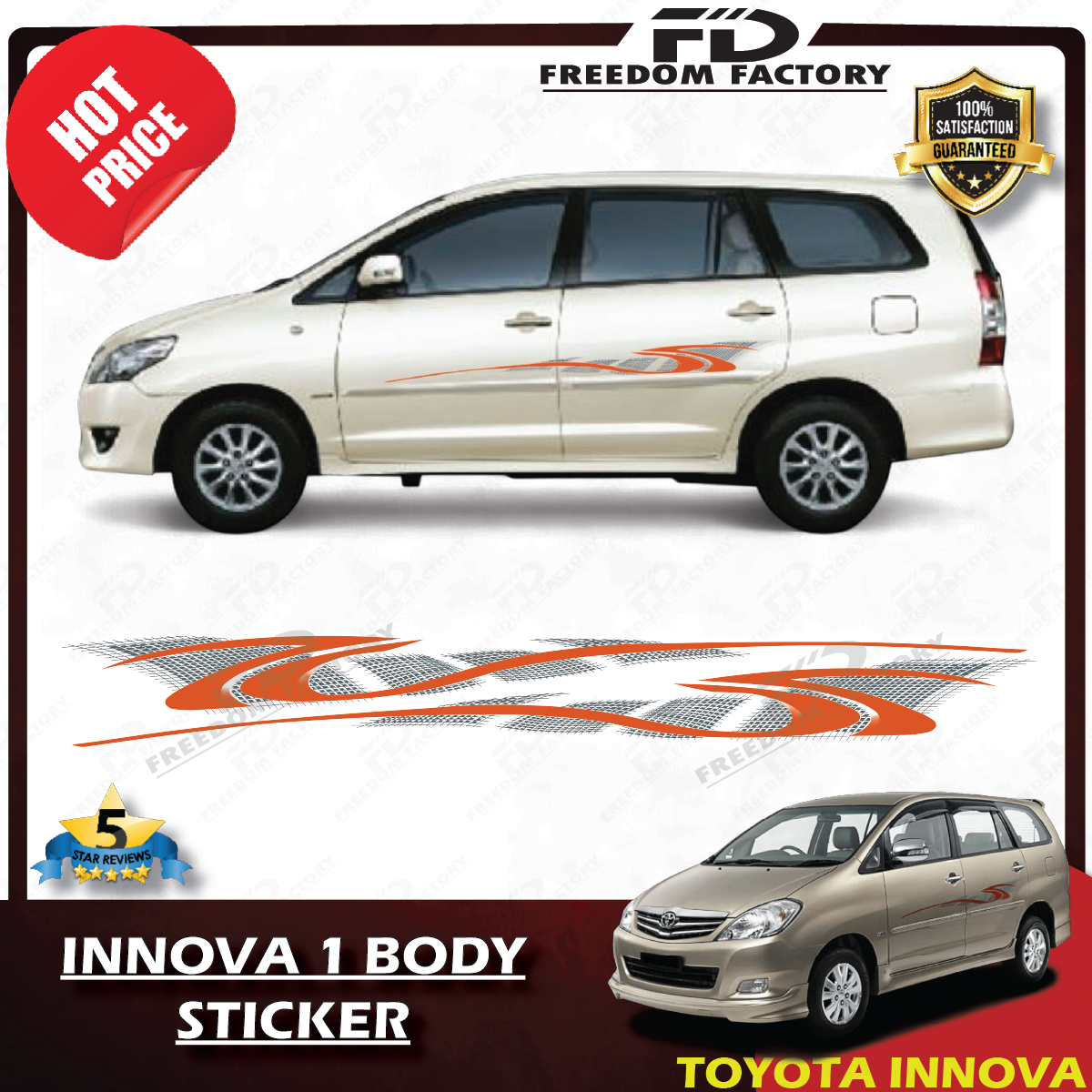 TOYOTA INNOVA CAR BODY STICKER ORIGINAL ( 1 SET ) | Shopee Malaysia