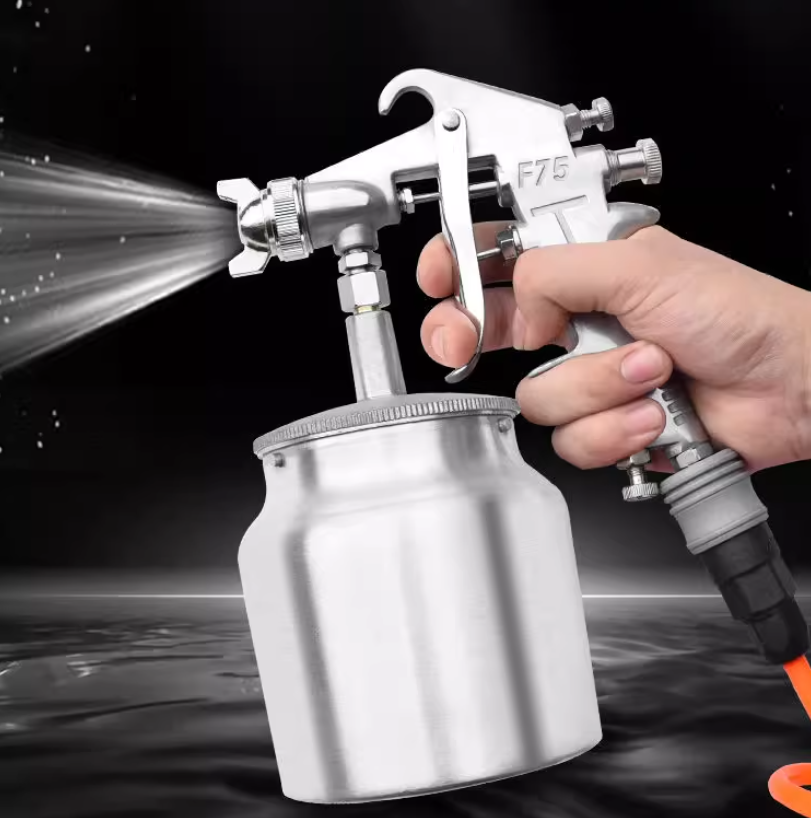 REAIM Pneumatic Spray Paint Gun 500ML 4-6 Bar Aluminium Alloy Pistol ...