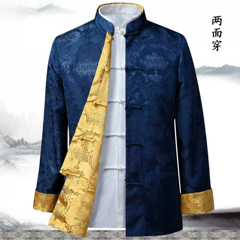 Men's Reversible Tang Suit Long Sleeve Loose Plus Size Chinese Style ...
