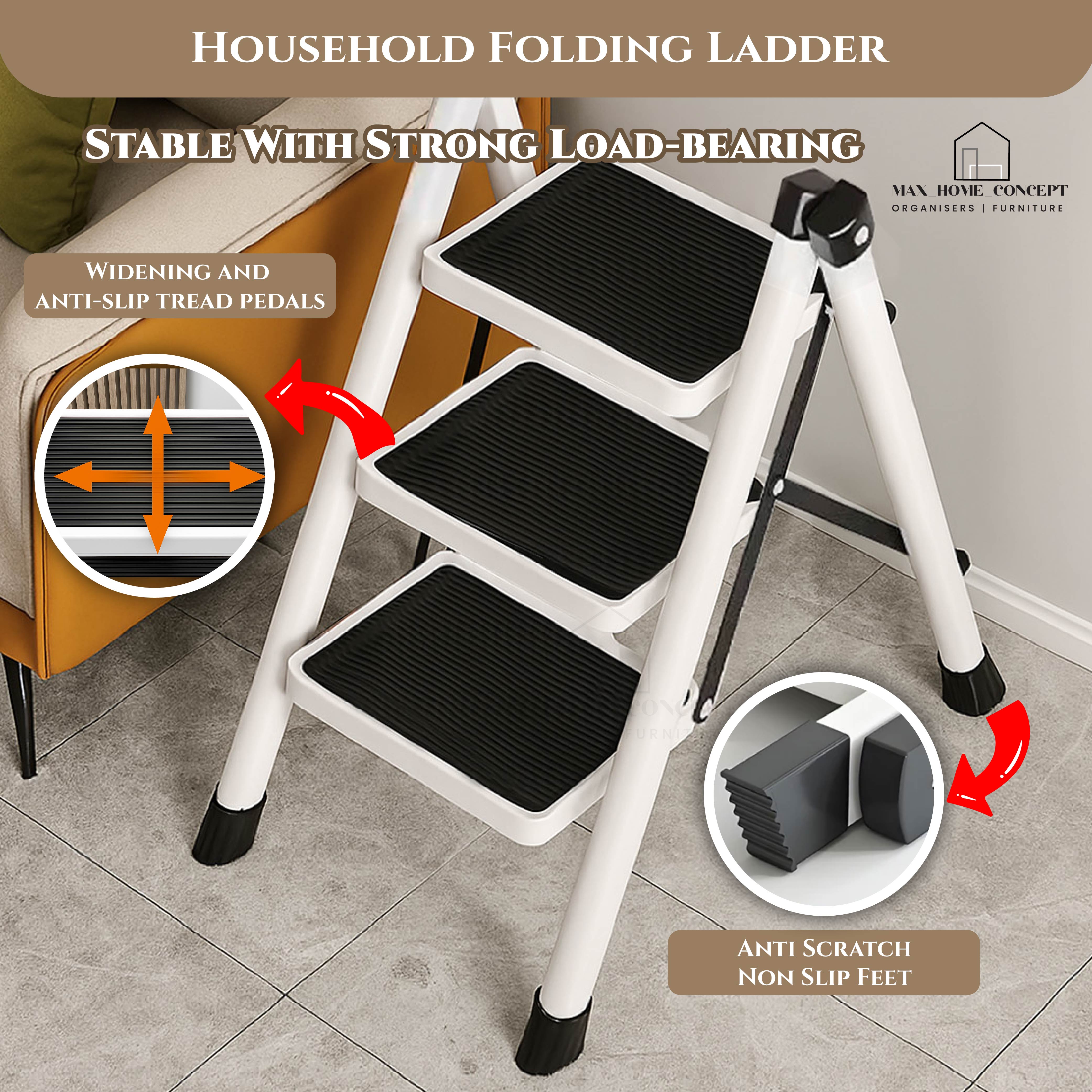 Tangga Lipat Heavy Duty | Ladder Foldable | Portable Ladder | Metal ...