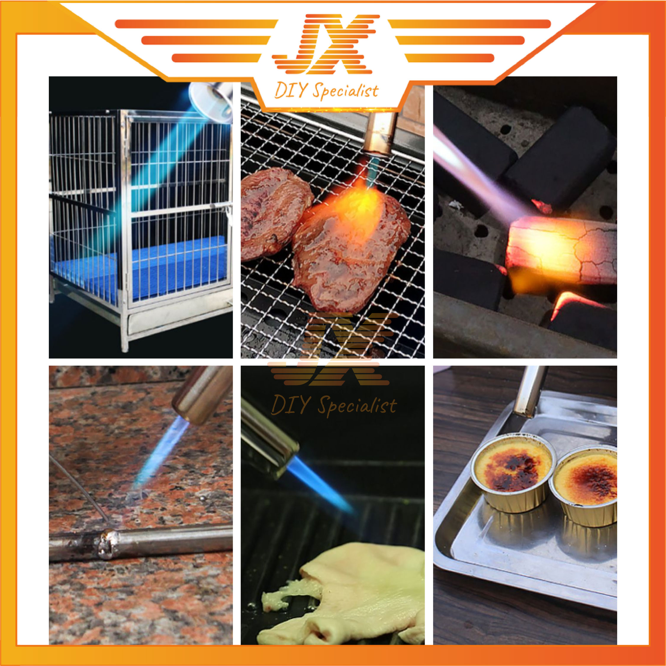 Camping Gas Torch Butane Burner Welding Fire Maker Flame Gun ...