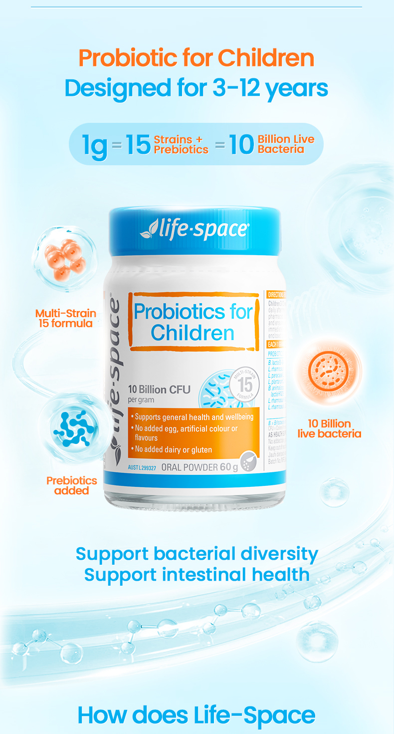 Life Space Kids Probiotic 15 Strains Immune Digestive 10B CFU Oral ...