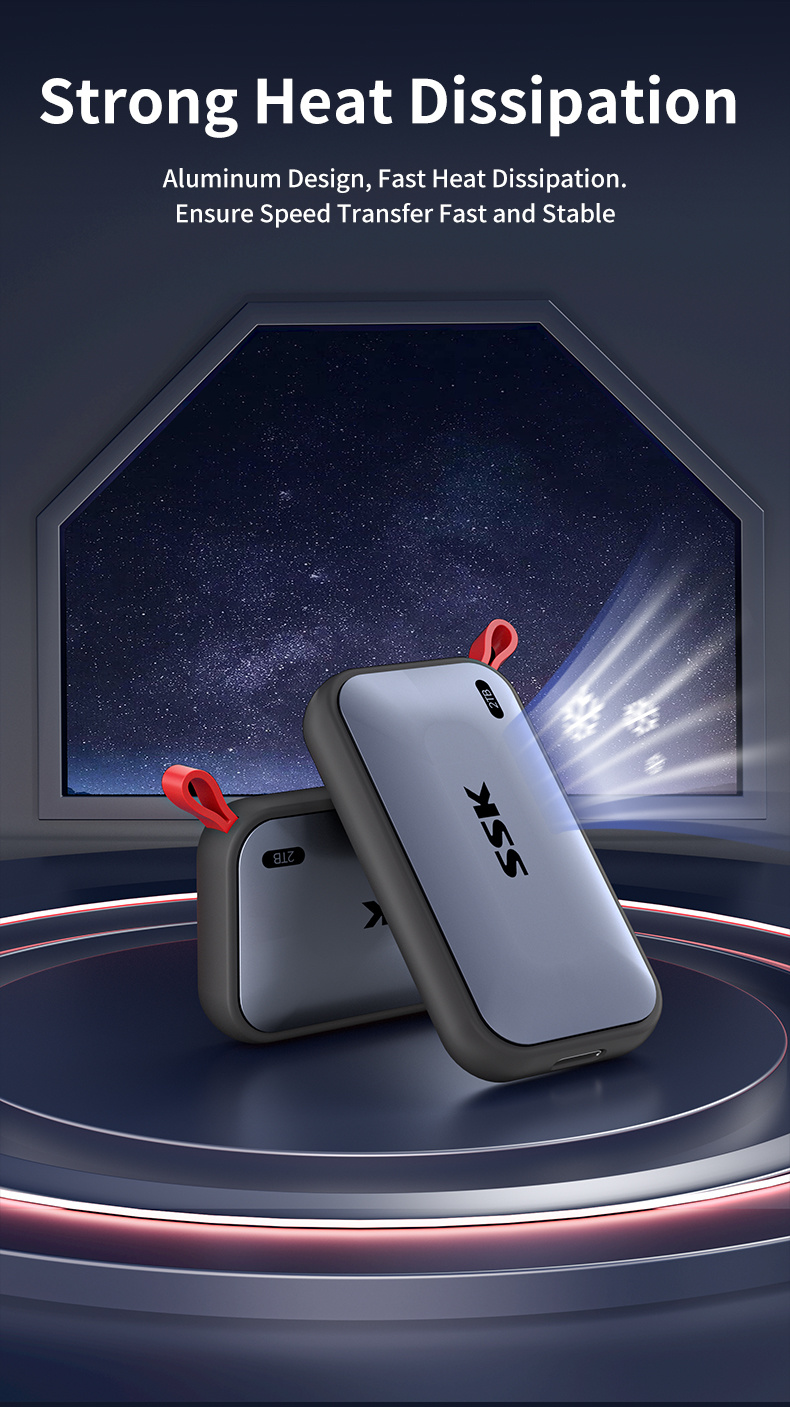 SSK Ultra Portable External SSD Storage USB Type C 3.2 Gen 2x2 (2000Mb ...