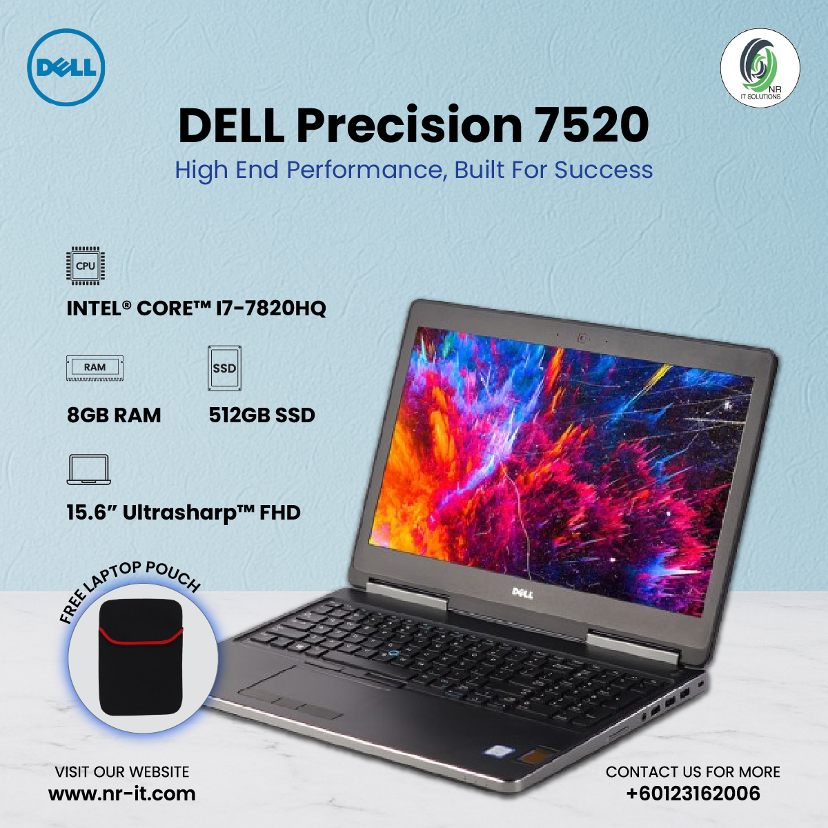 Dell Precision 7520 i7 • 15.6” FHD • 8GB 512GB • Win11 Pro ...