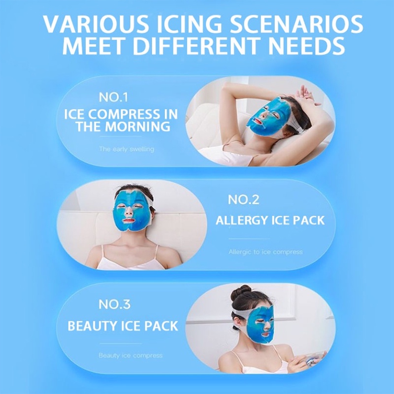 Anti Wrinkle Face Gel Mask Beauty Facial Reusable Ice Face Mask Cold ...