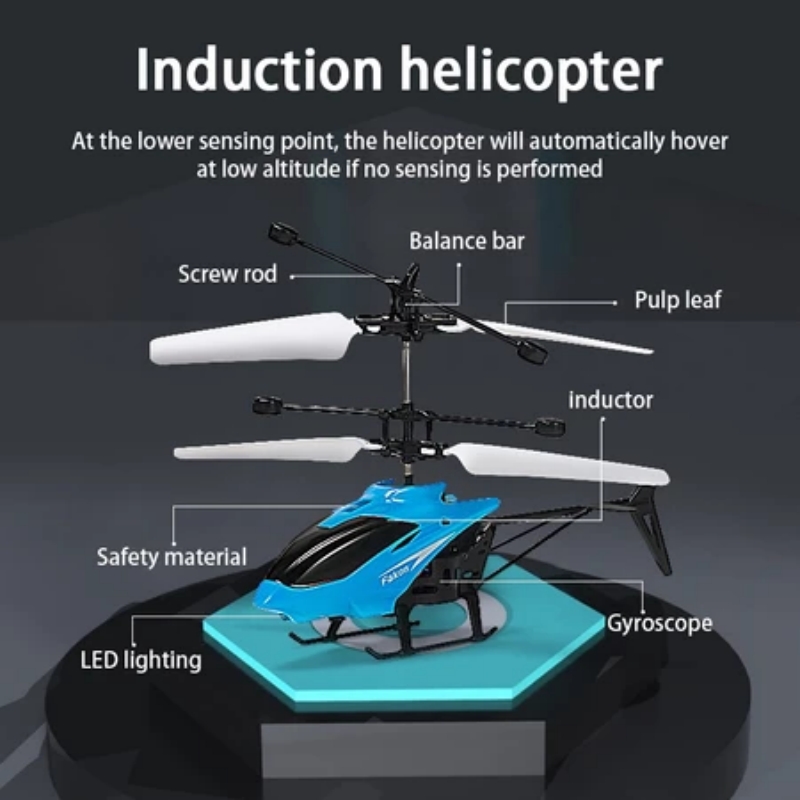 Hand Sensor and Remote Control 2N1 Mini Aircraft Helicopter Flying Toy ...
