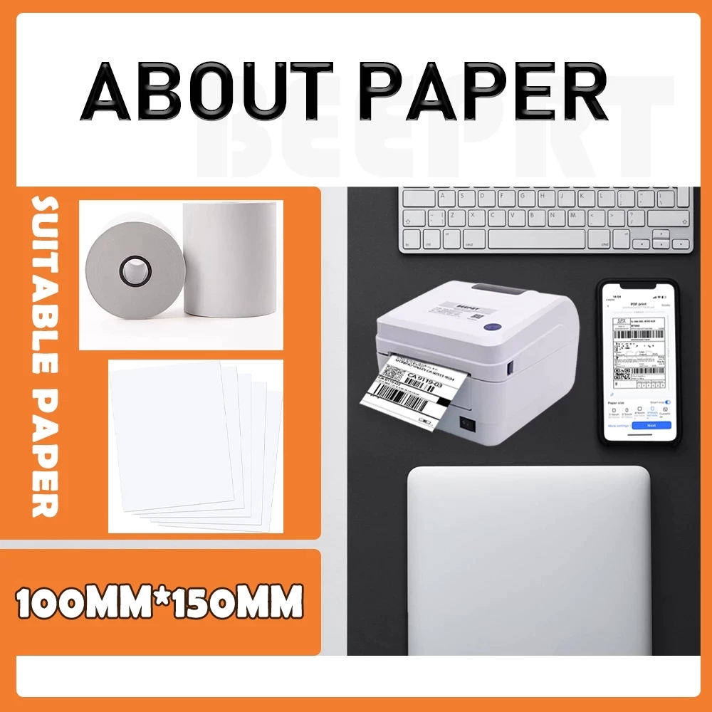 Thermal Printer Way Bill Printer 110mm Printer A6 Size Bluetooth iOS ...