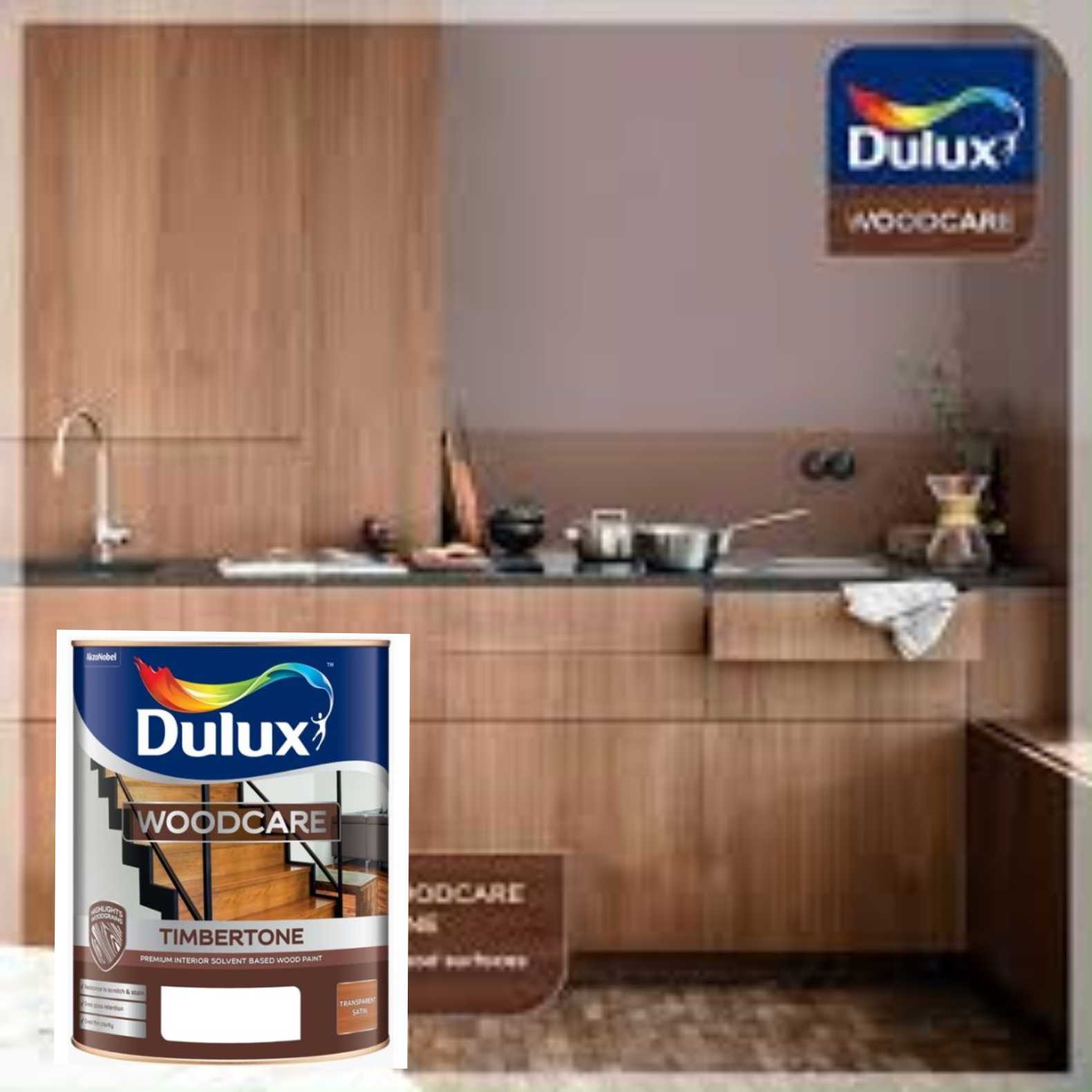 5L Dulux Woodcare ( Timbertone ) WOOD VARNISH INTERIOR ( FREE 1.5 ...