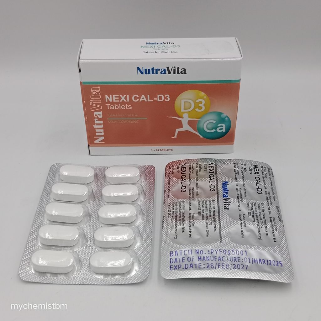 NutraVita Nexi Cal-D3 Tablets 30's EXP 2/27 | Shopee Malaysia