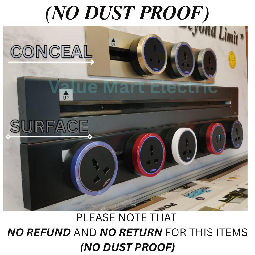 (NO DUST PROOF) Retouch Power Track support up to 8000w/32A [TRACK ONLY ...