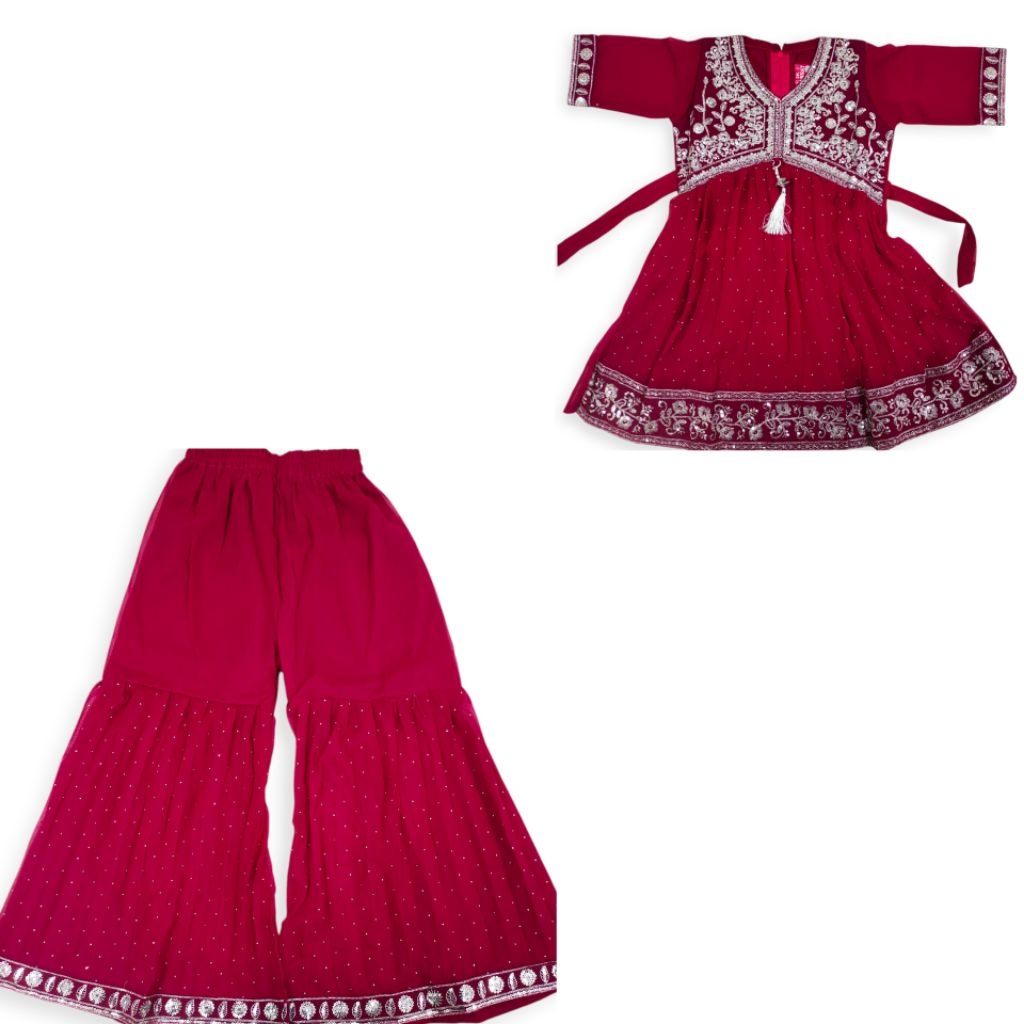 (ReadyStock) Girls Punjabi Suit Gaun Type Choli Collection Baby Punjabi ...