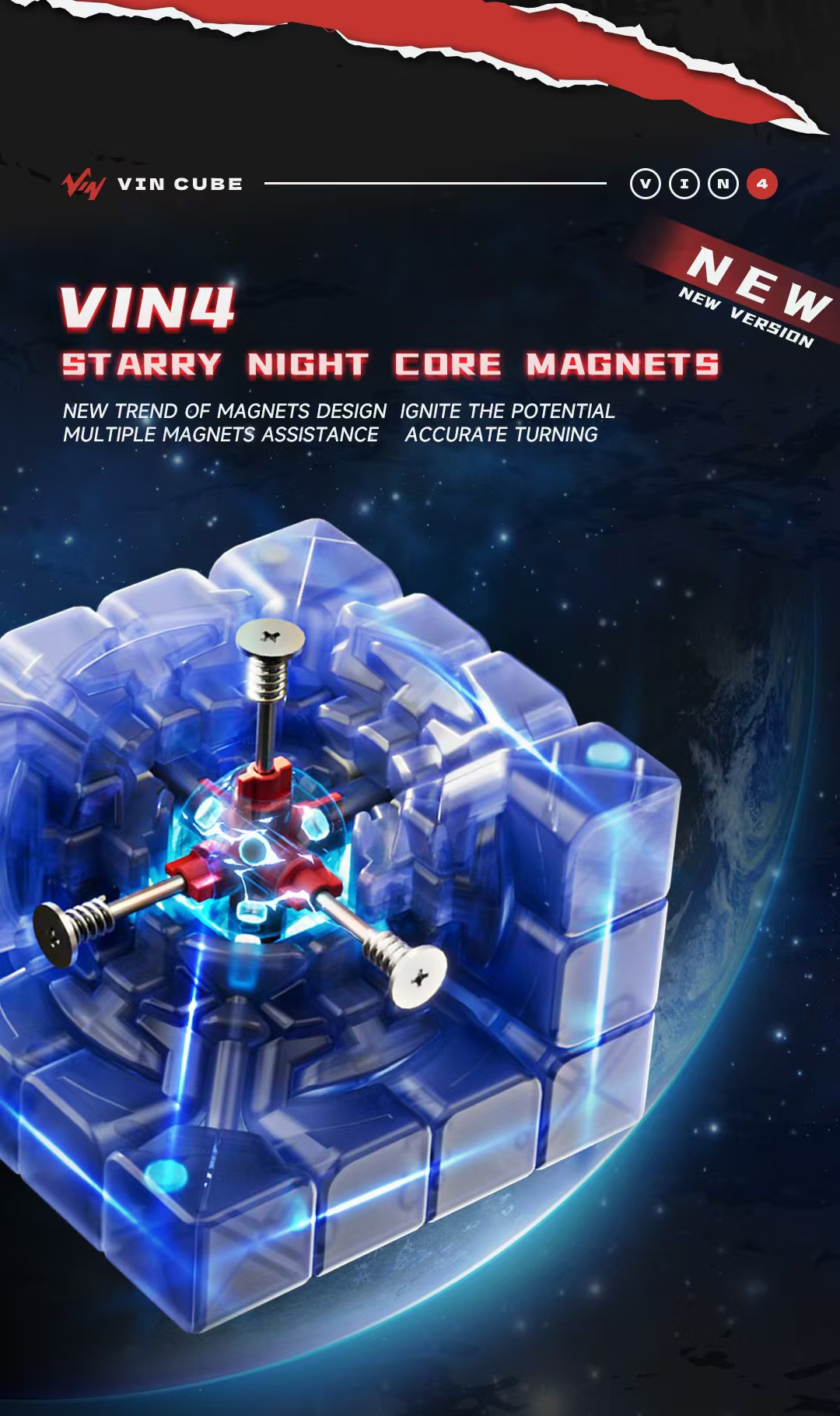 [JPEARLY] Vincube Vin Cube 4x4 Vin4 | Core Magnets UV Coated | Upgraded ...
