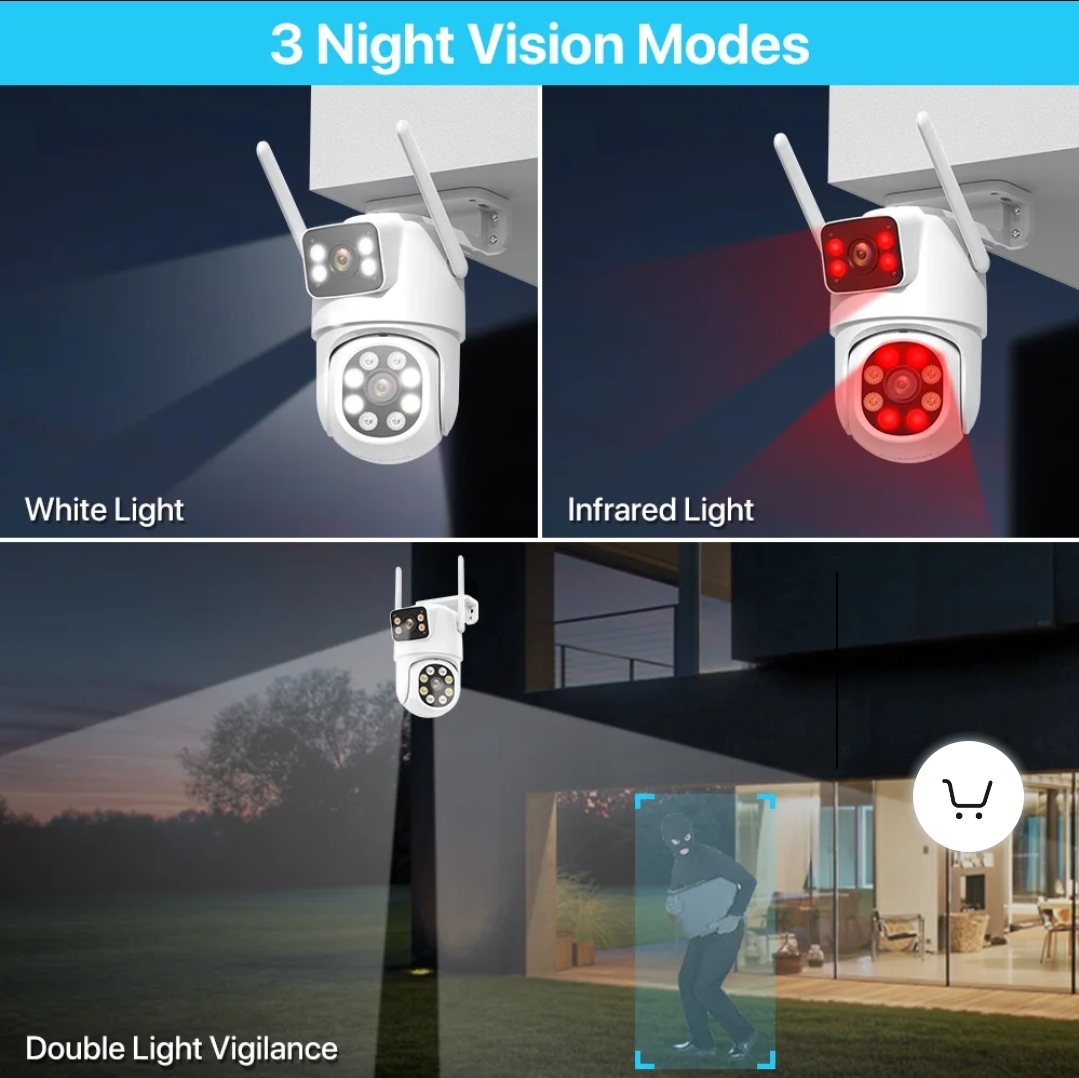 EseeCloud / iPPro 8MP Dual Lens Double Screens Dual Light Dual Band 2 ...