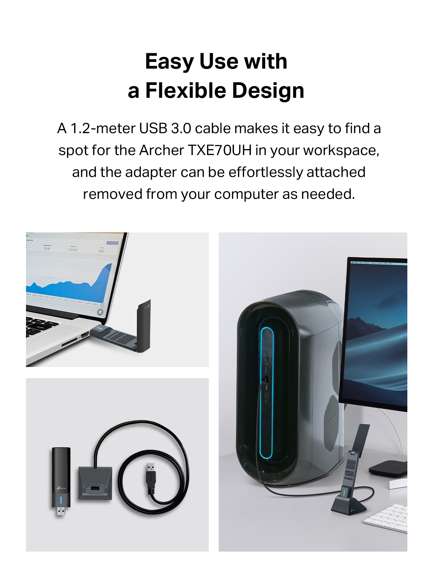 TP-Link Archer TXE70UH Tri-band WiFi 6E High Gain AXE5400/ TXE50UH ...