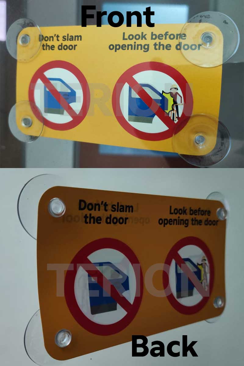 2 Keping Pelekat Kalis Air Amaran Pintu Kereta | Car Door Warning Sign ...