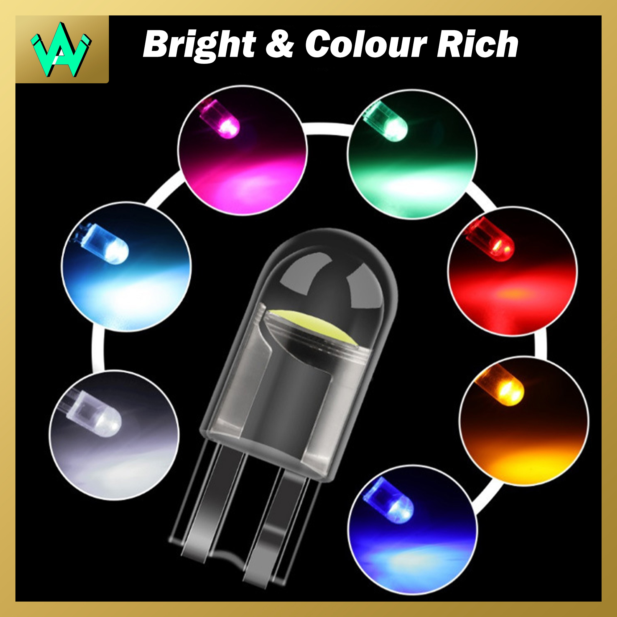 T10 LED Mentol Lampu Motor Kereta Car LED Light White Red Ice Blue Pink ...