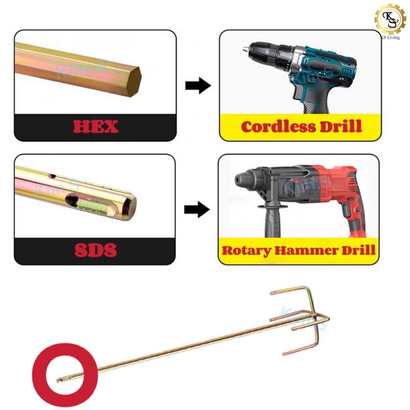 Kim.S SDS Plus Heavy Duty Electric Drill Head Cement Plaster Plaster ...