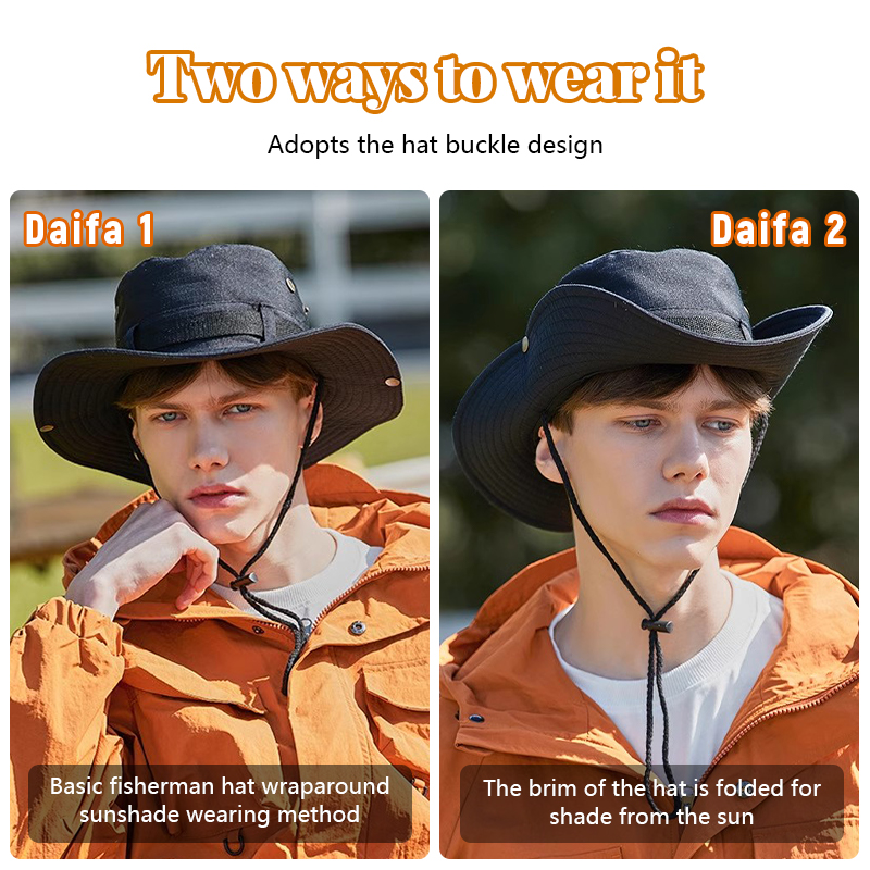 Cap Men Camping Hat outdoor Cap Topi Cowboy Hat Hiking Bucket Hat ...