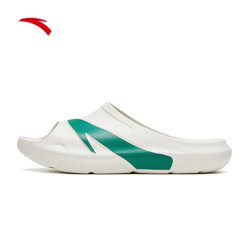 ANTA Men Slippers Beach Slippers 1124B8511-5 -Ivory White/Ice Green ...