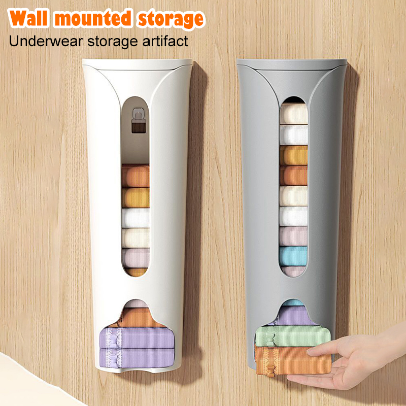 Wall Mounted Plastic Bag Holder Wall Mounted Socks Panties Organizer ...