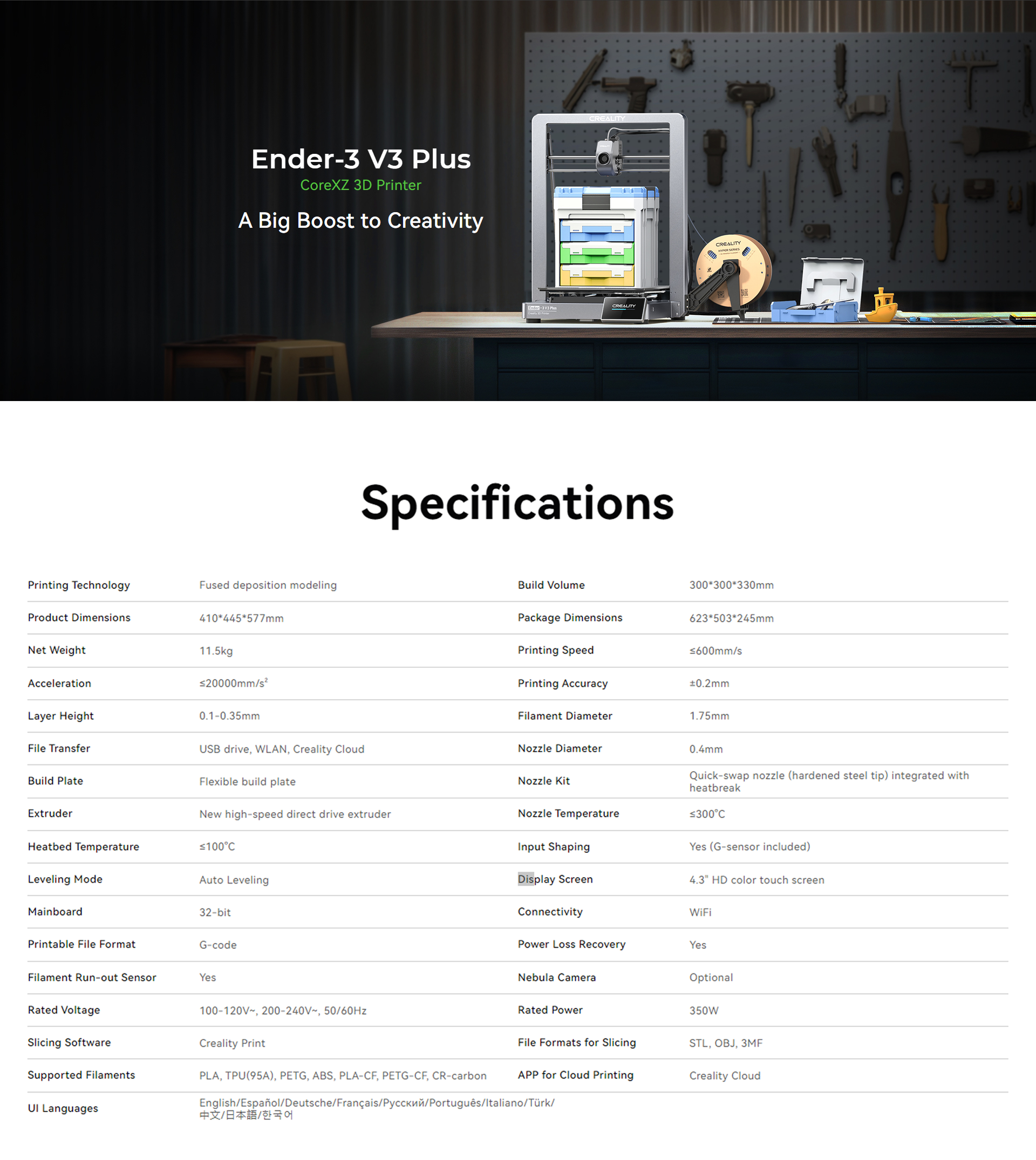 Creality Ender 3 V3 SE / V3 Plus 3D Printer FDM Printer | Shopee Malaysia