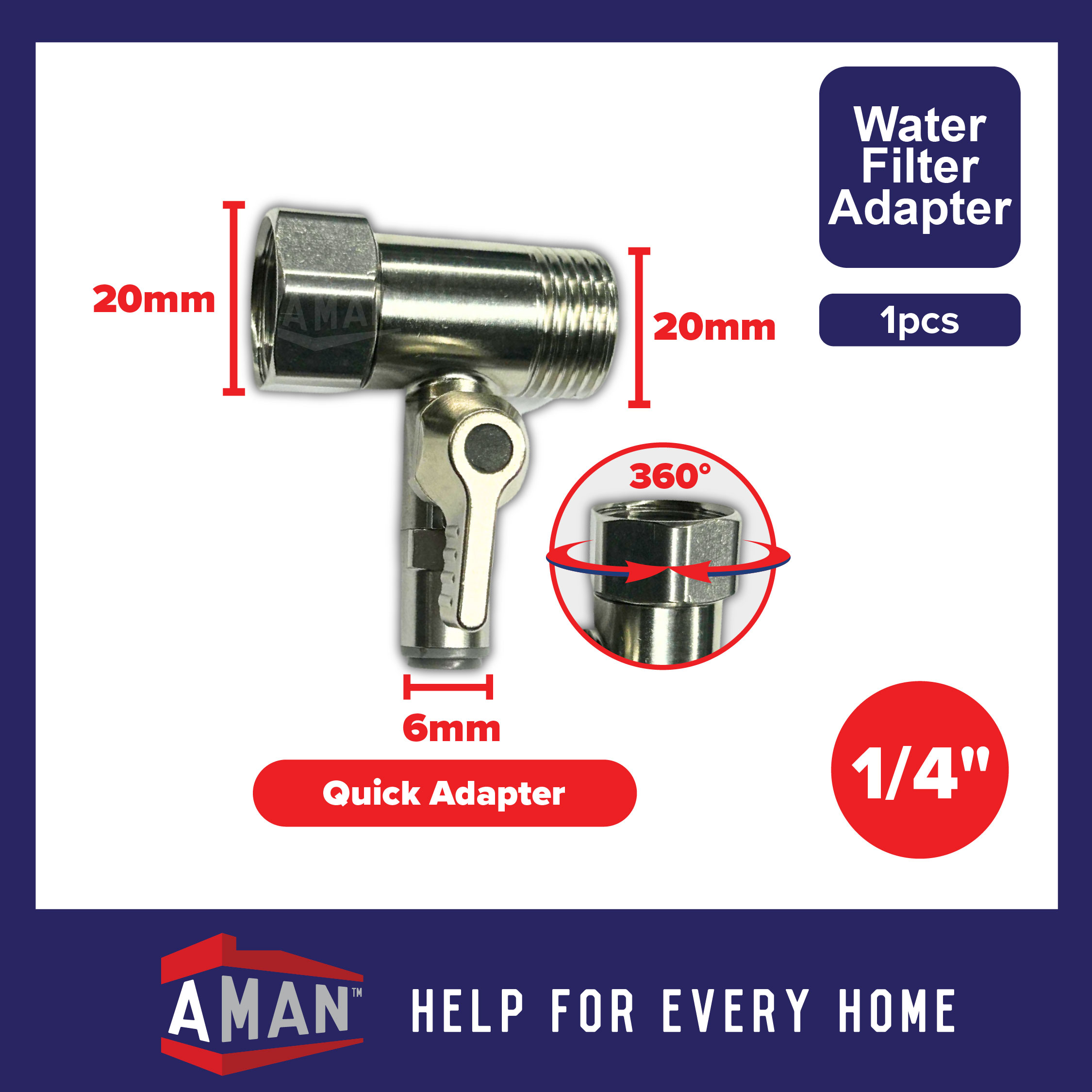 ViP SUS304 Stainless Steel Coway Adaptor Water Filter RO Water Purifier ...