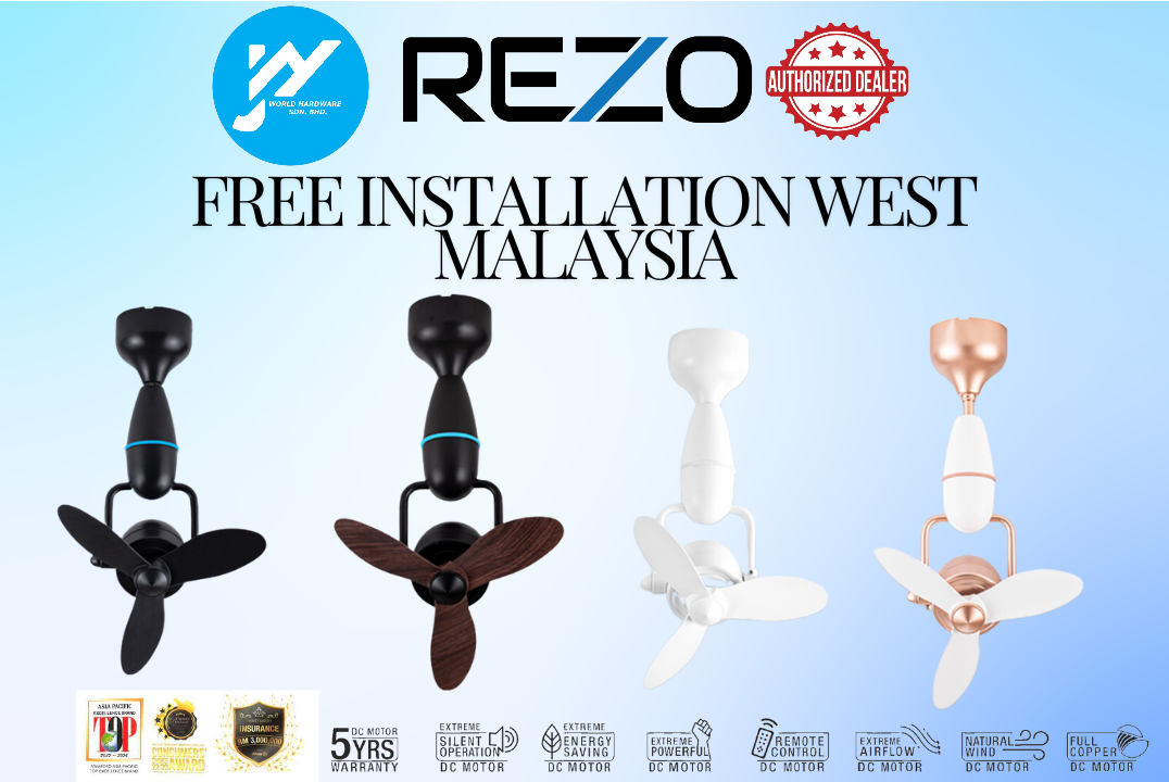 Authorize Dealer Rezo ELISE 16” DC Motor Corner Or Ceiling Wall Fan ...