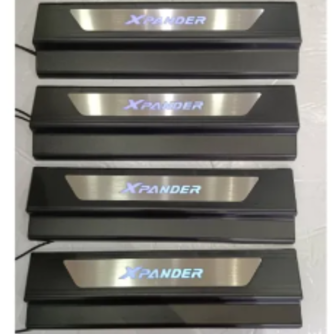 Mitsubishi Xpander 2021-2024 Blue LED Door Side Sill Step Plate 4 PCS ...