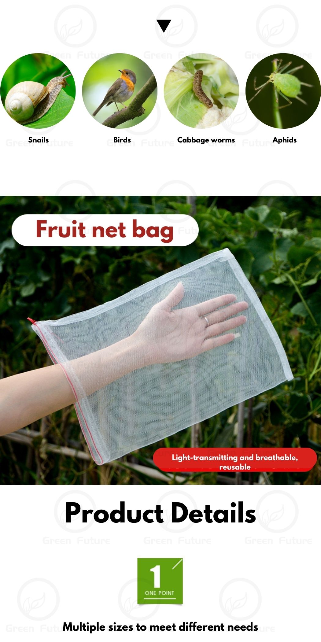 Garden Net Bag Anti Pest Garden Fruit Protect Net bag Balut Buah nylon ...