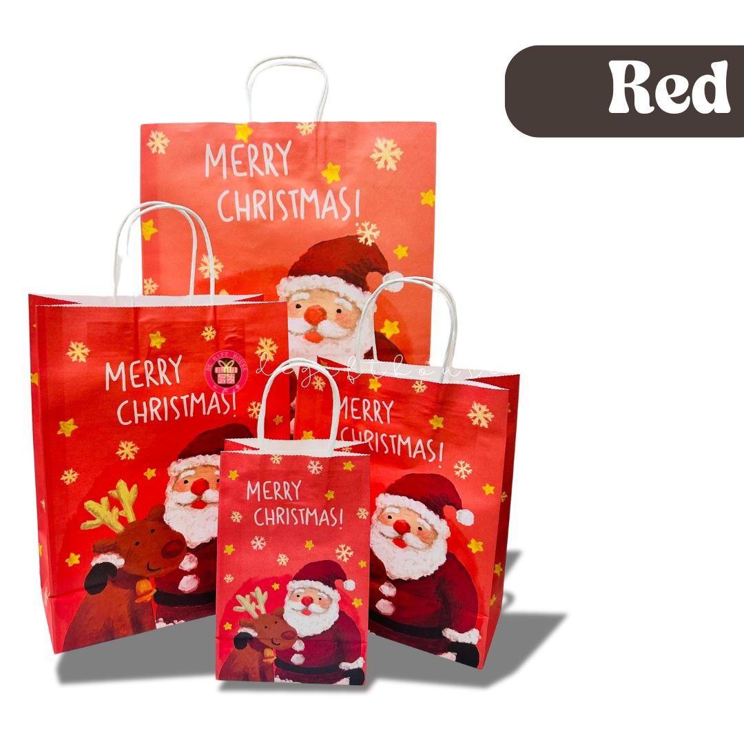 "Merry Christmas Paper Bag" Beg Hadiah Krismas Beg Kertas Santa Hadiah ...