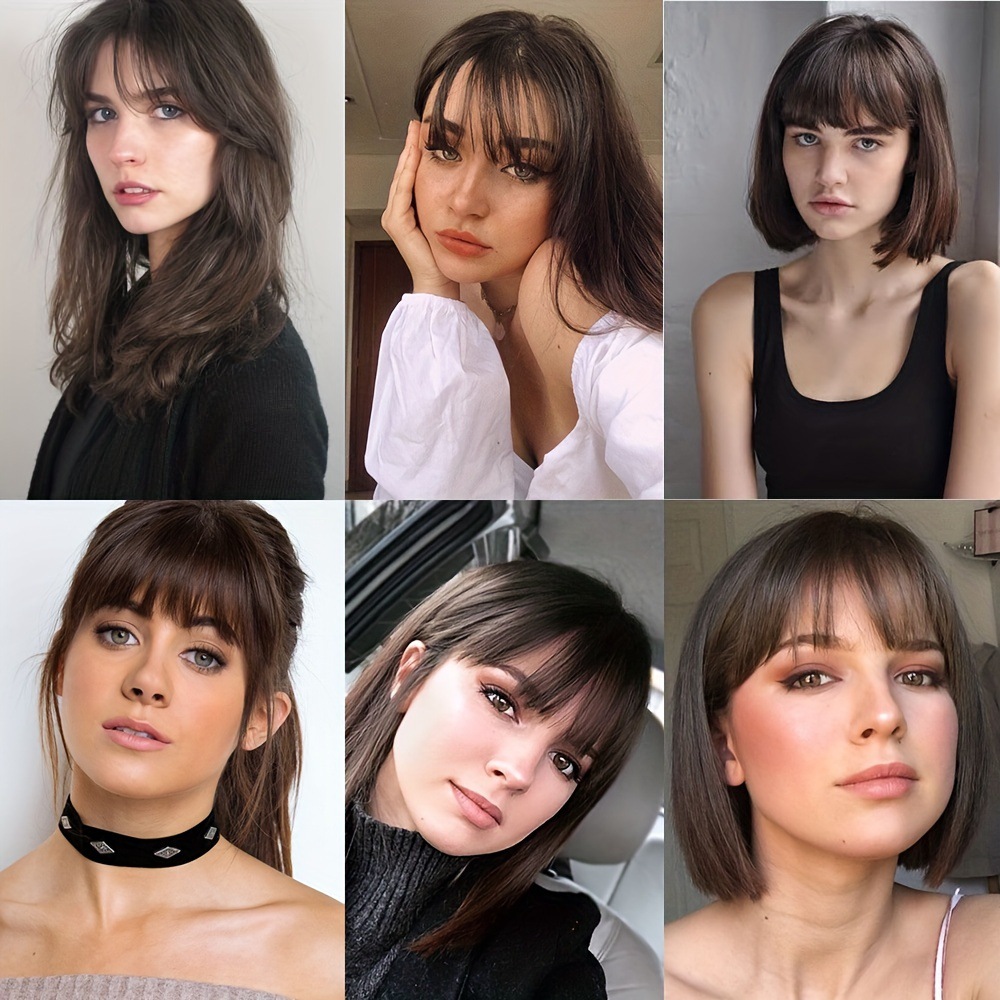 Hair Air Fringe Hair Natural Fuffy HairClip Fake Hair Bangs Extension ...