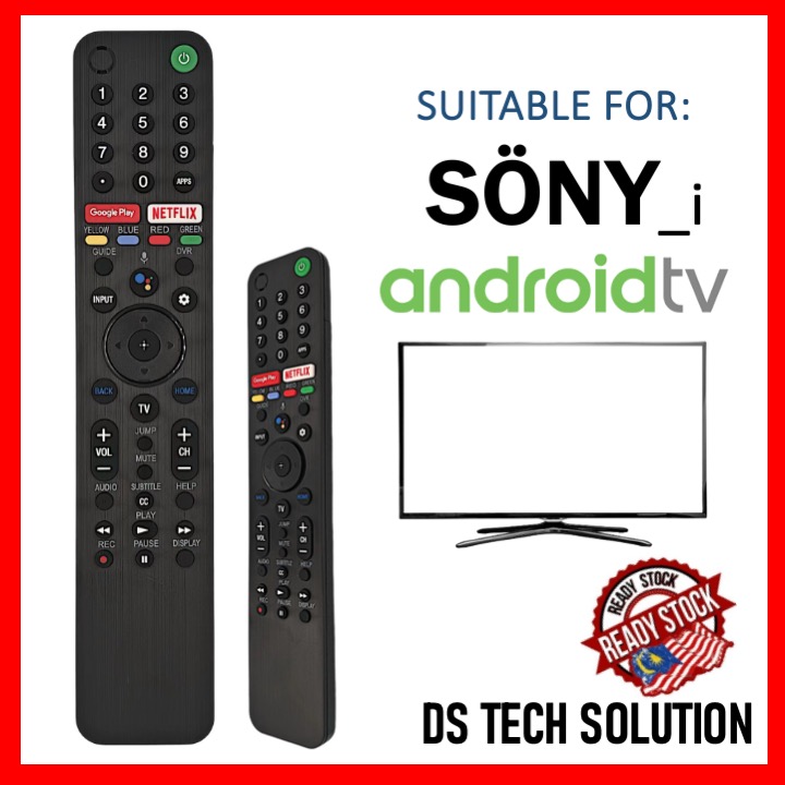 SONYi Android TV Remote Control Replacement with Google Play & Netflix ...