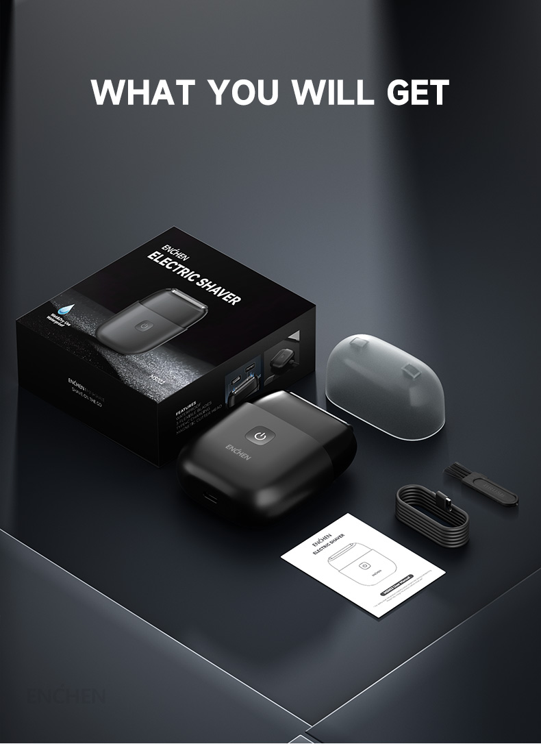 Enchen MS002 Mesin Cukur Janggut Electric Shaver 100% Waterproof 3 Flexible Blades Compact Foil ...