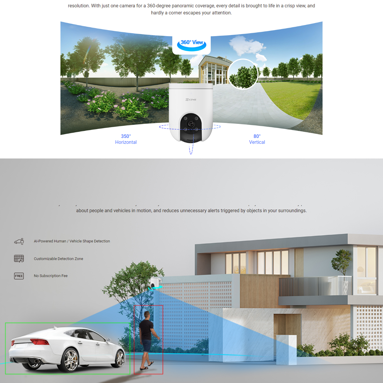 EZVIZ H8C Pro 5MP 8MP Outdoor Wifi IP Camera Water Rain Dust Proof CCTV ...