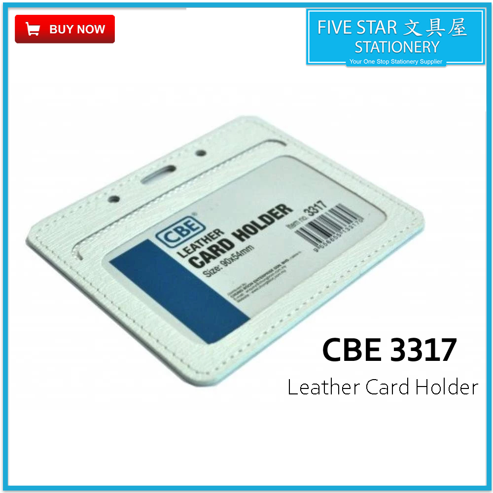 CBE Leather ID Card Holder Single Side Name Tag Badge ID Card Holder ...