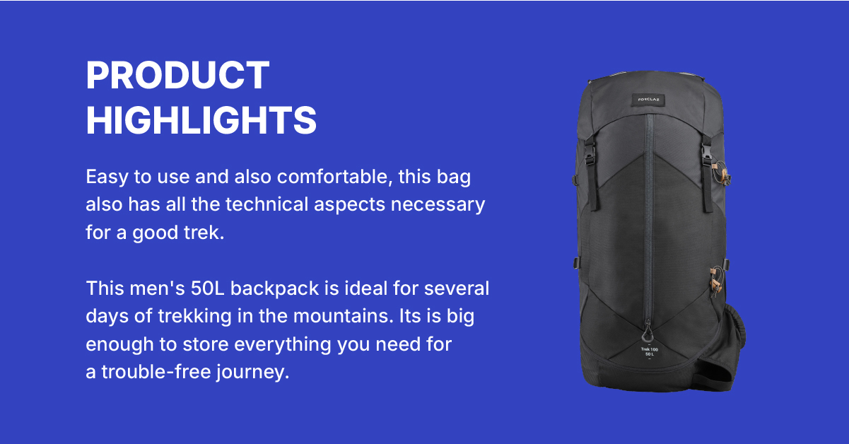 Decathlon Forclaz Hiking/Trekking Russack Bag | Shopee Malaysia