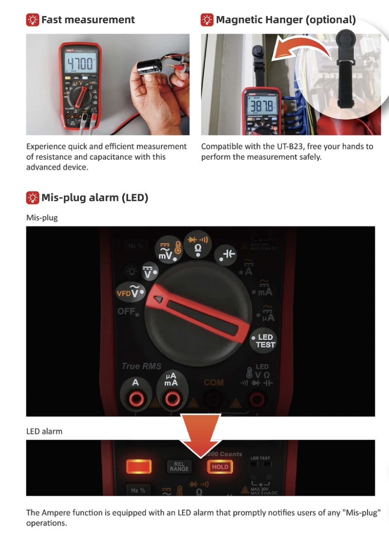 UNI-T UT15B Max/UT17B Max/UT18B Max True RMS Digital Multimeters | Shopee Malaysia