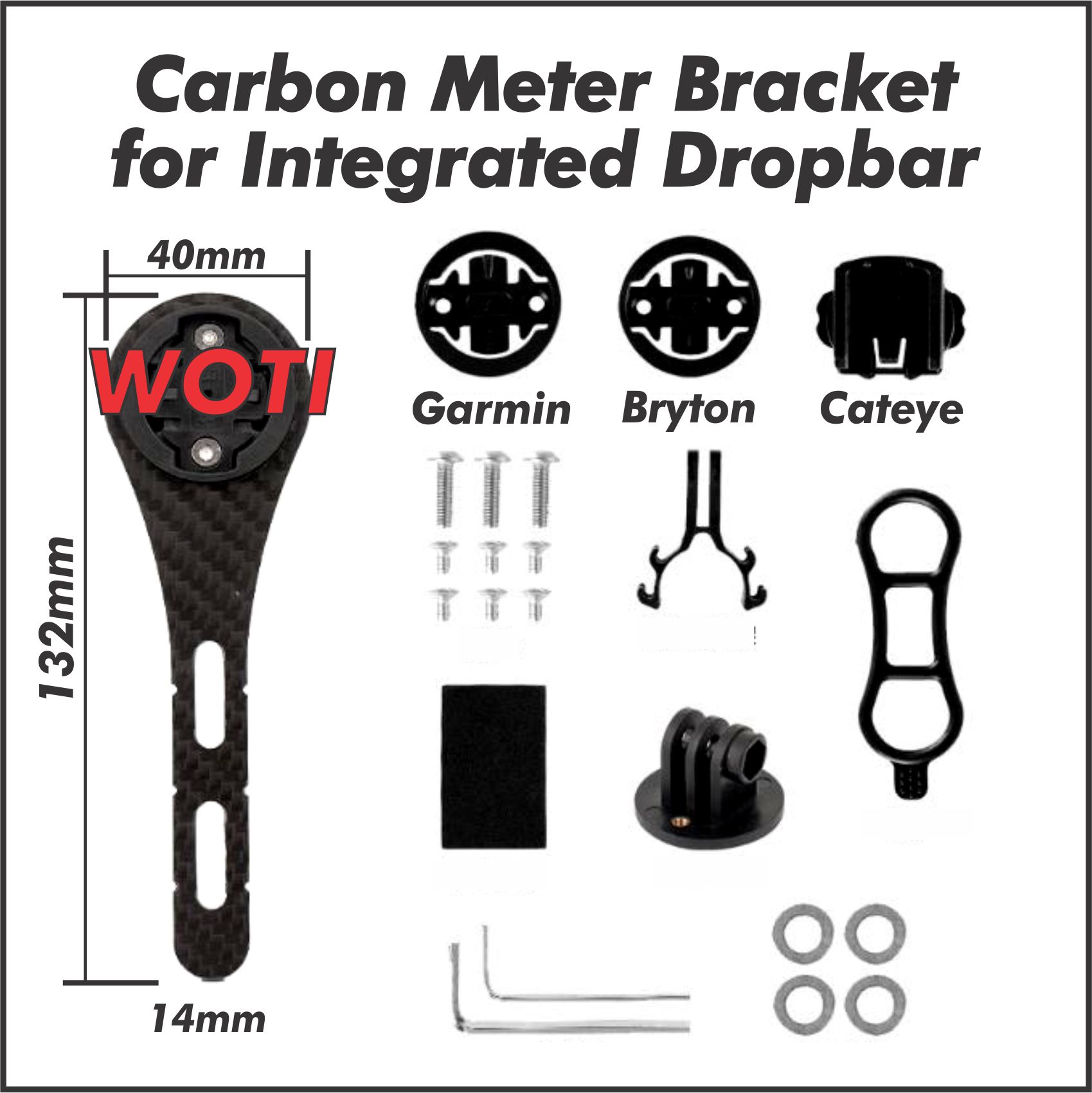 Meter Mount Carbon WOTI YiQuan Road Bike Cycling Meter Bracket Holder ...