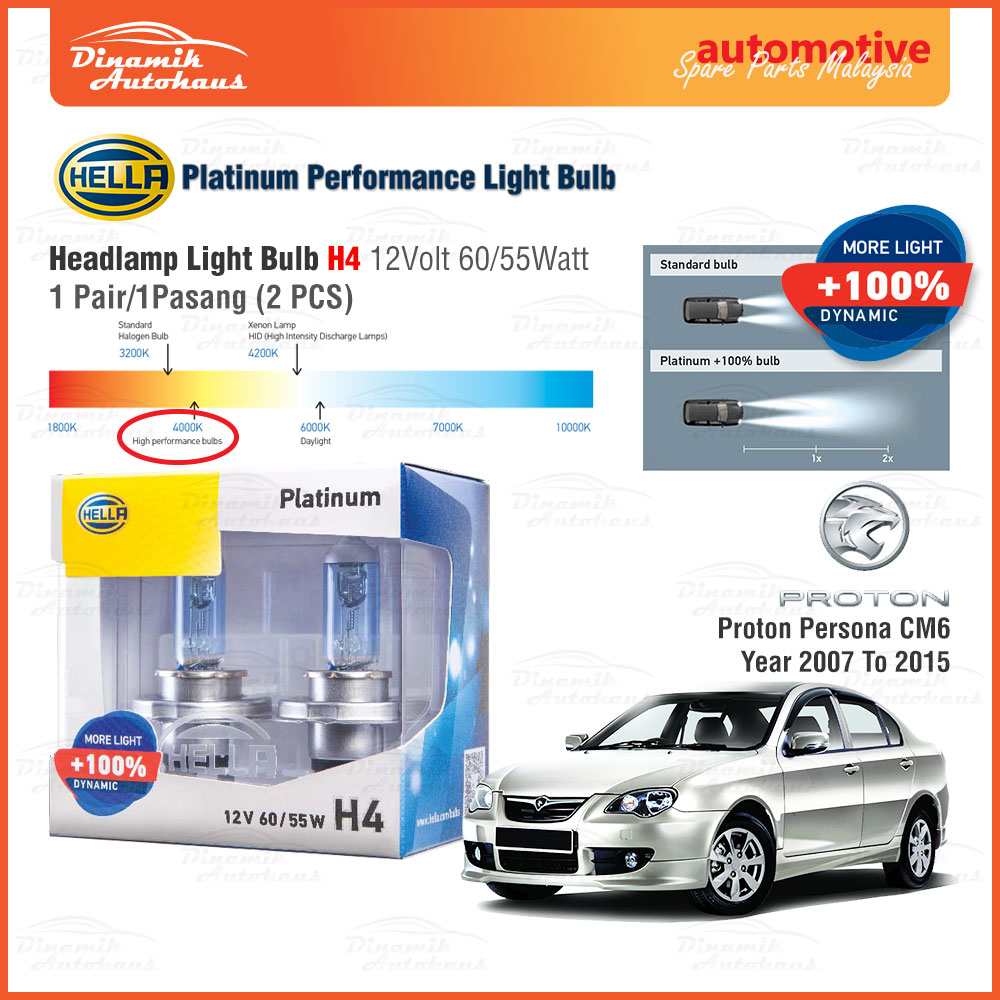 Proton Persona CM6 Year 2007 To 2015 Car Headlamp Light Bulb 1 Pair ...