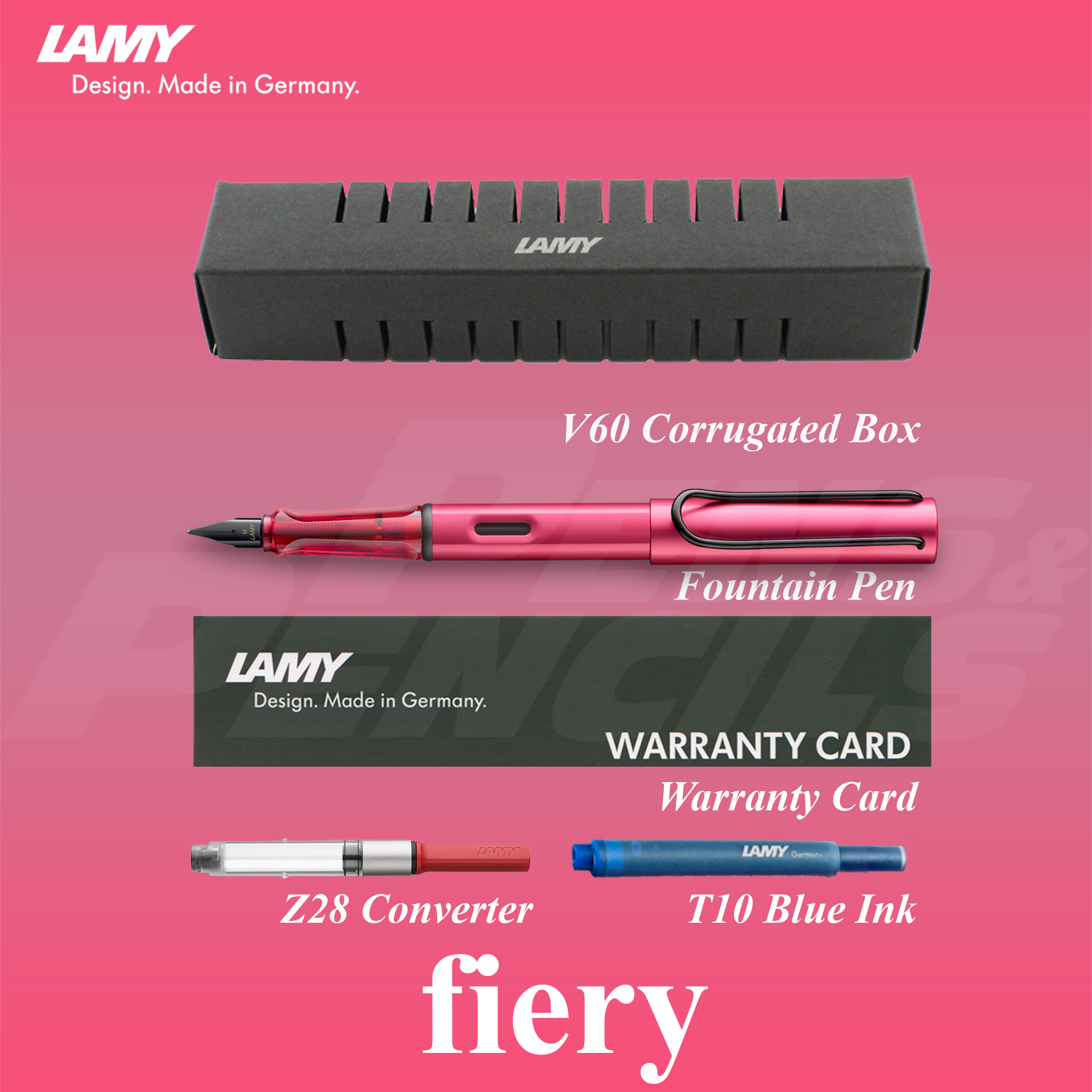 LAMY Al-Star Fountain Pen Autumn Pink / Sage Fountain Pen EF/F/M/B Nib ...