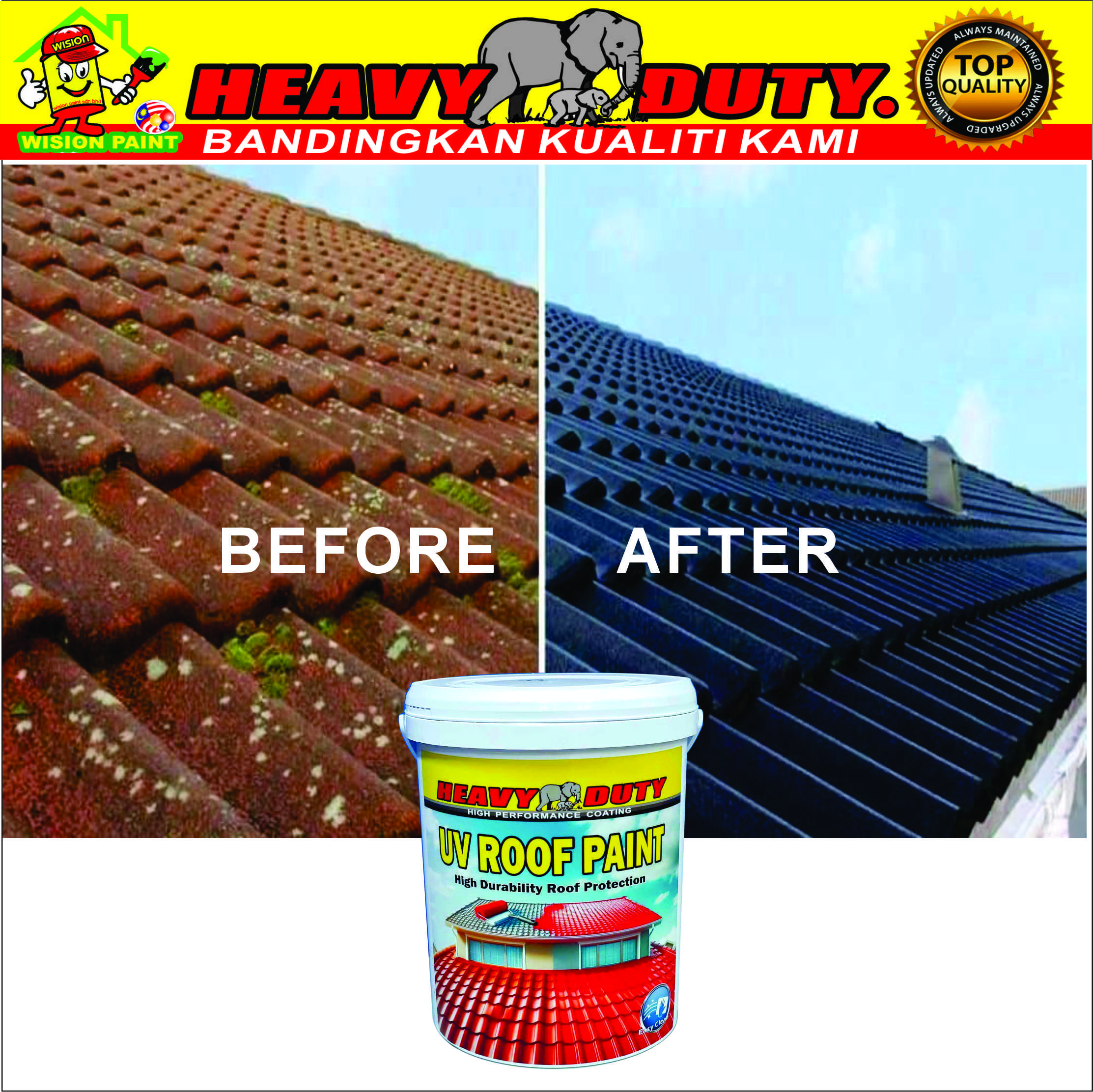 18L UV Roof Paint HEAVY DUTY Paint Cat Bumbung Cat Atap Rumah Cat Atap ...