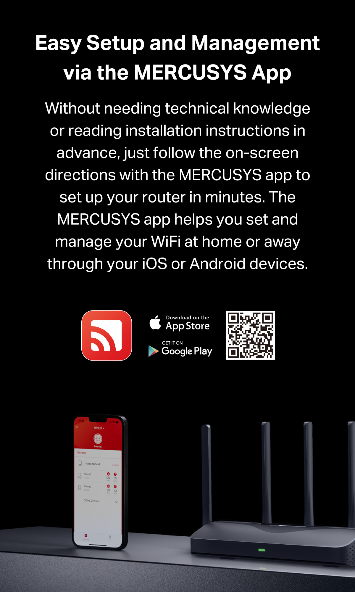 Mercusys BE9300 Wi-Fi 7 Tri Band Router MR47BE 6x High-Gain Antennas ...